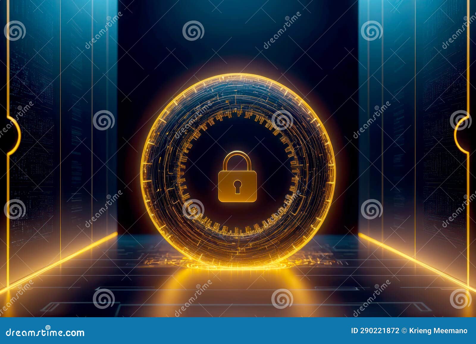 Securing The Digital Realm Cybersecurity Concepts Ai Generated Stock