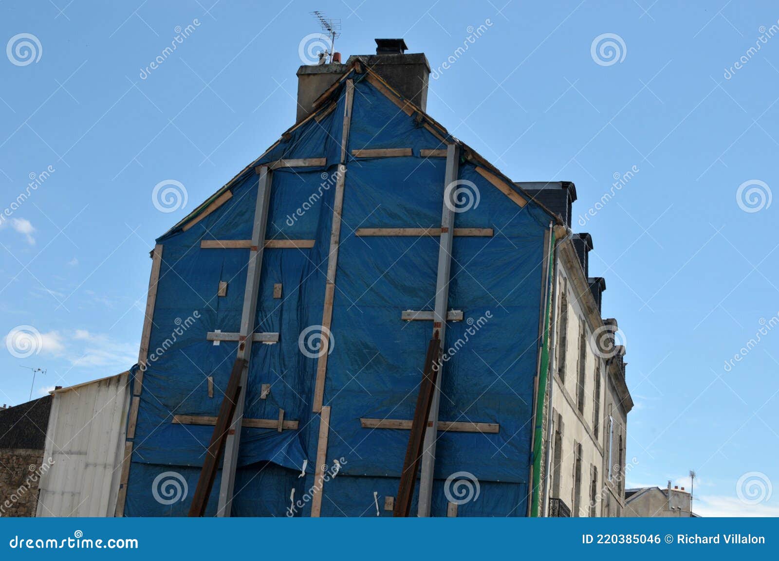 Old Building Propped Up During Works Royalty-Free Stock Photography ...