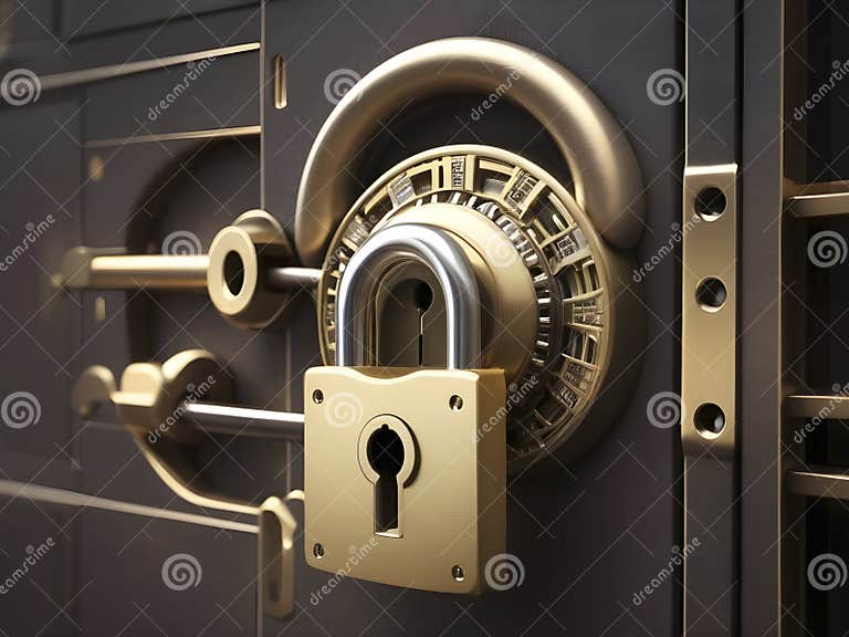 Securing Secrets. a Visual Ode To the Lock and Key Code Stock Photo ...