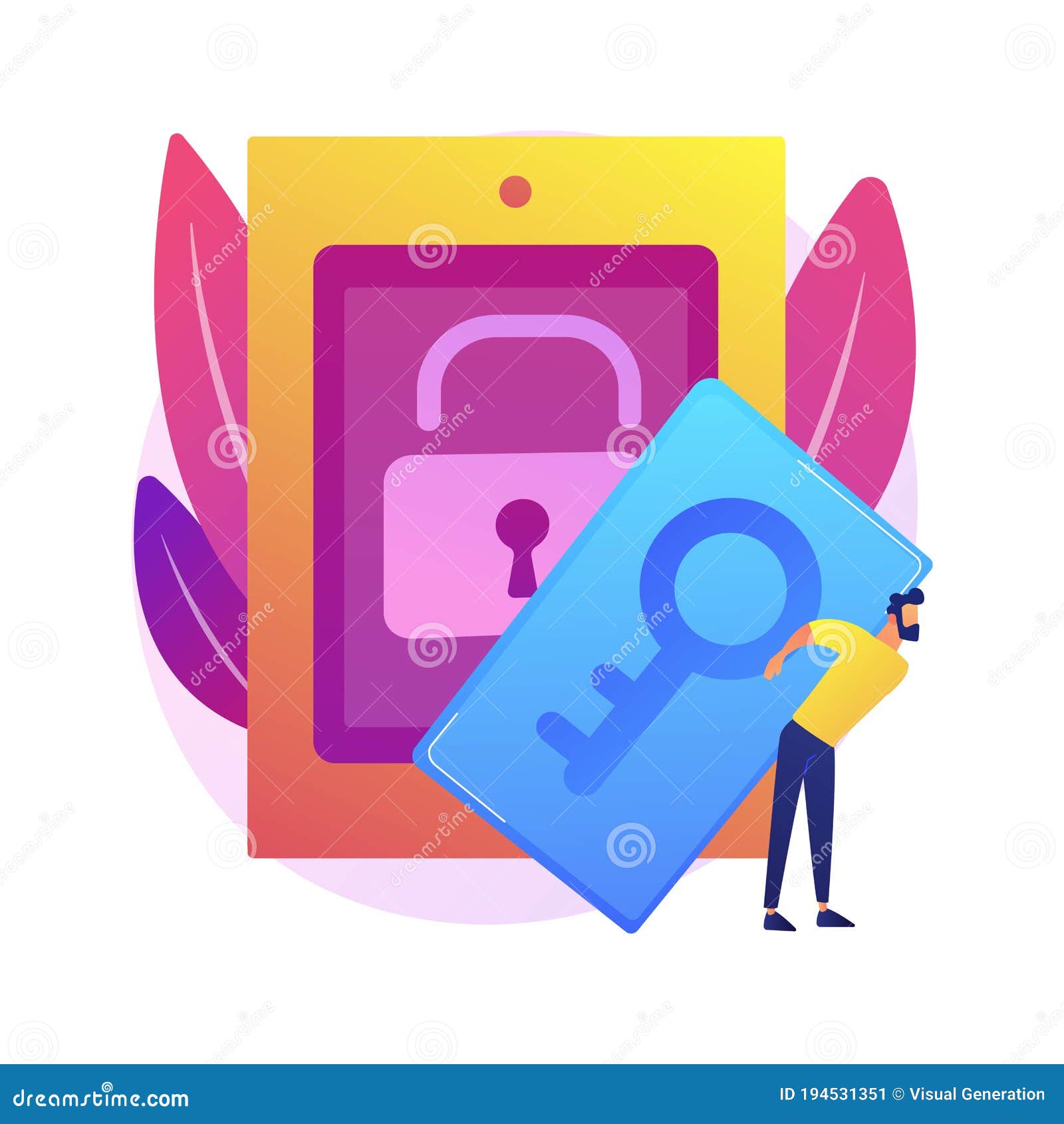 Security Access Card Abstract Concept Vector Illustration. Stock Vector ...
