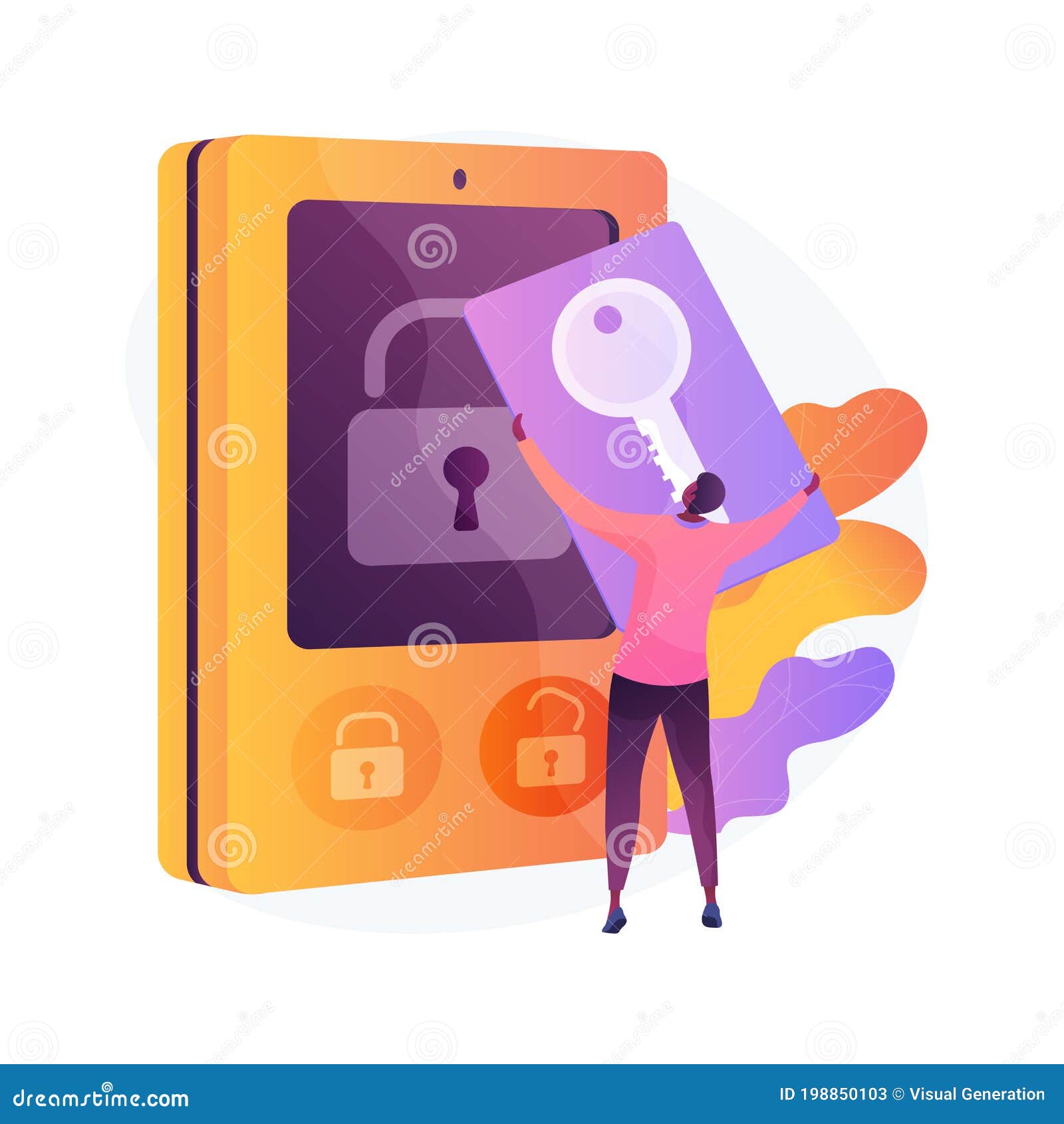 Security Access Card Abstract Concept Vector Illustration. Stock Vector ...