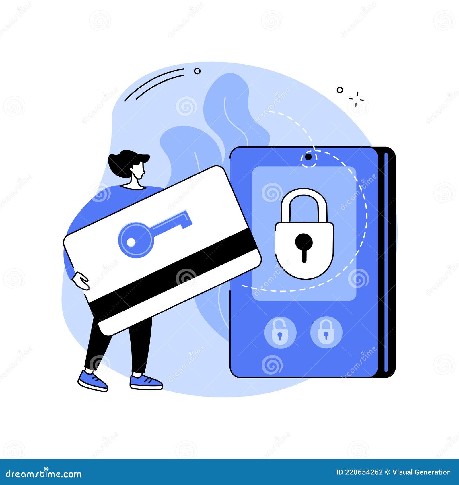 Security Access Card Abstract Concept Vector Illustration. Stock Vector ...