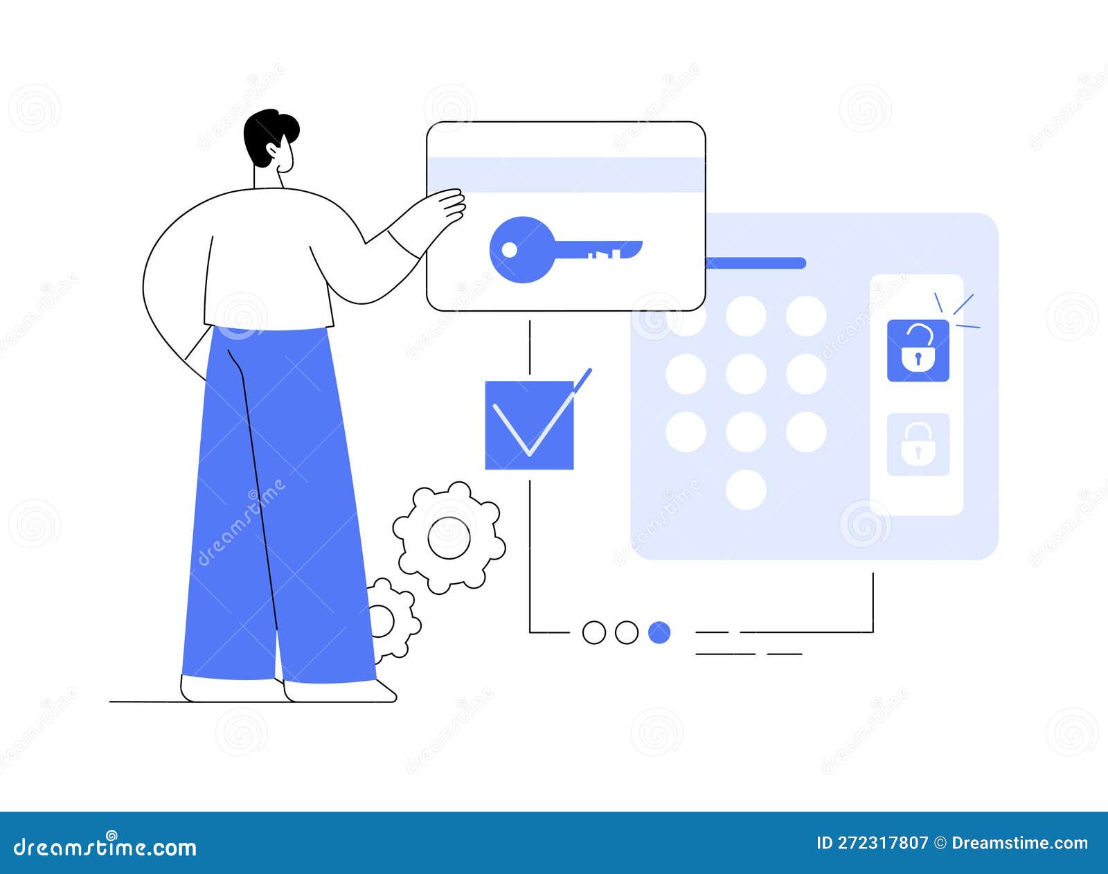 Security Access Card Abstract Concept Vector Illustration. Stock Vector ...