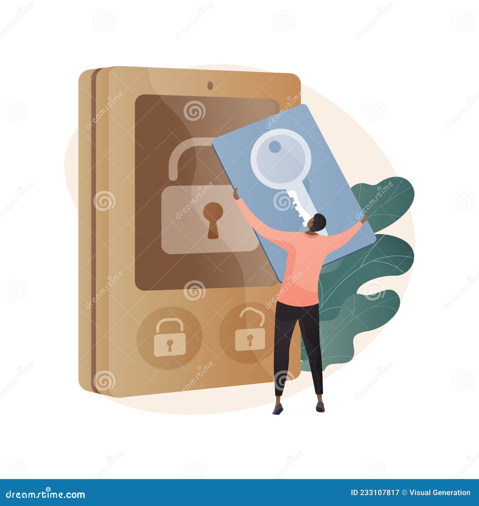 Security Access Card Abstract Concept Vector Illustration. Stock Vector ...