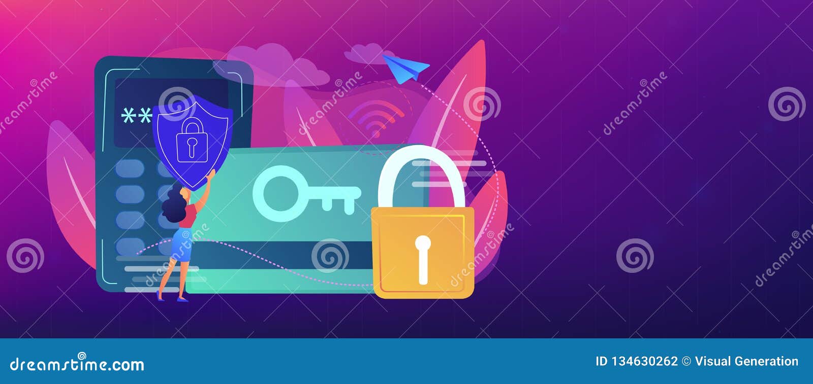 Security Access Card Header Banner. Stock Vector - Illustration of ...