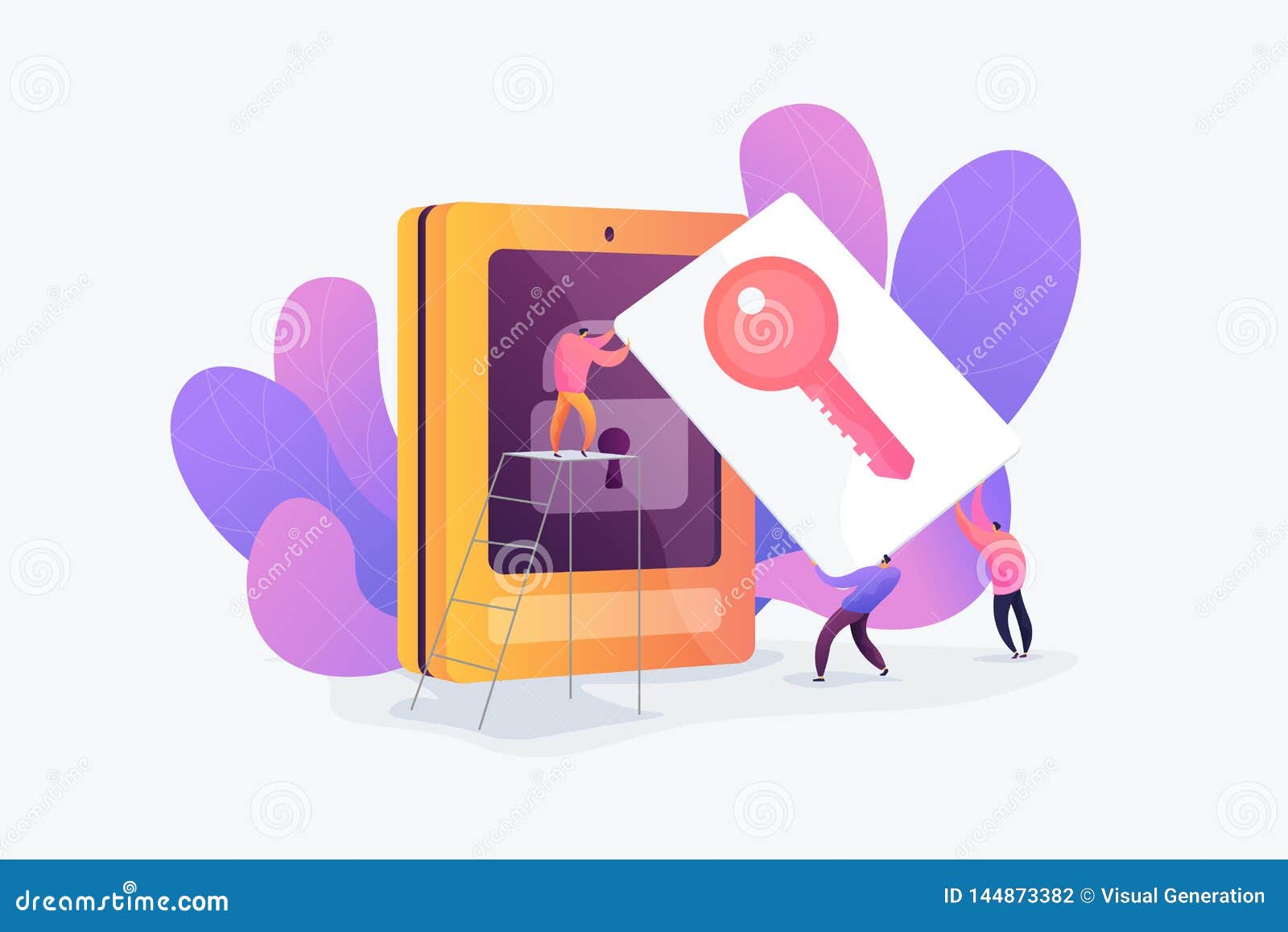 Security Access Card Vector Illustration. Stock Vector - Illustration ...
