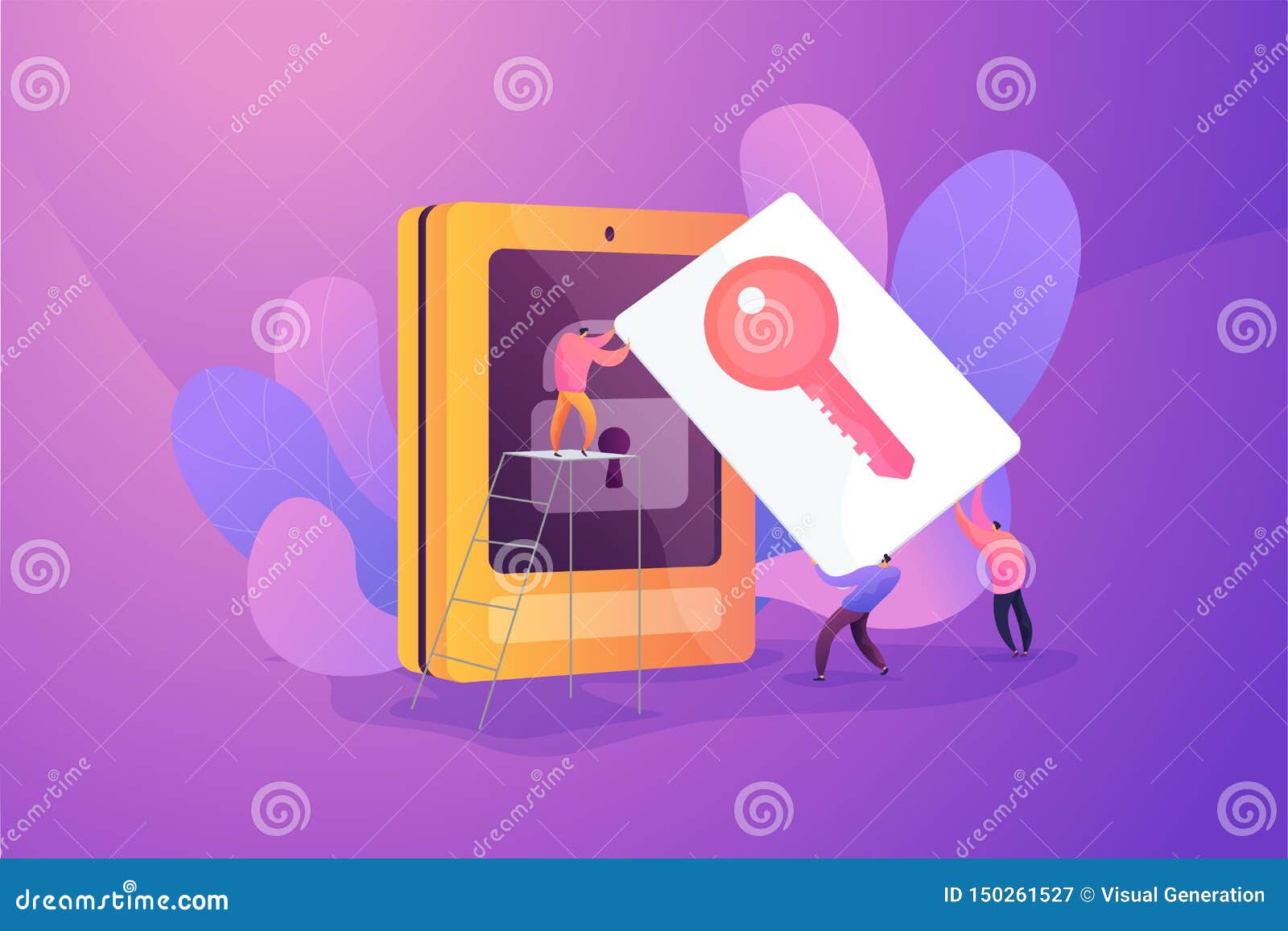Security Access Card Vector Illustration. Stock Vector - Illustration ...
