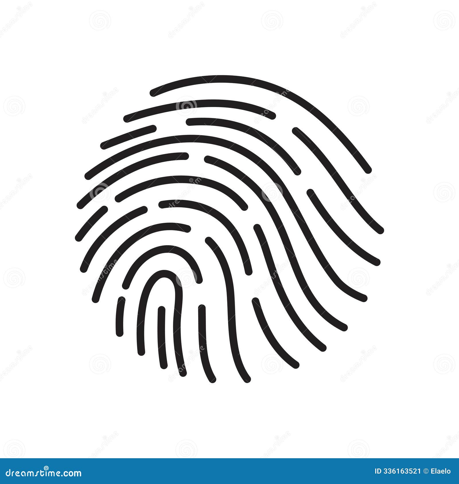 Security Access Concept. Fingerprint Line Stock Vector - Illustration ...
