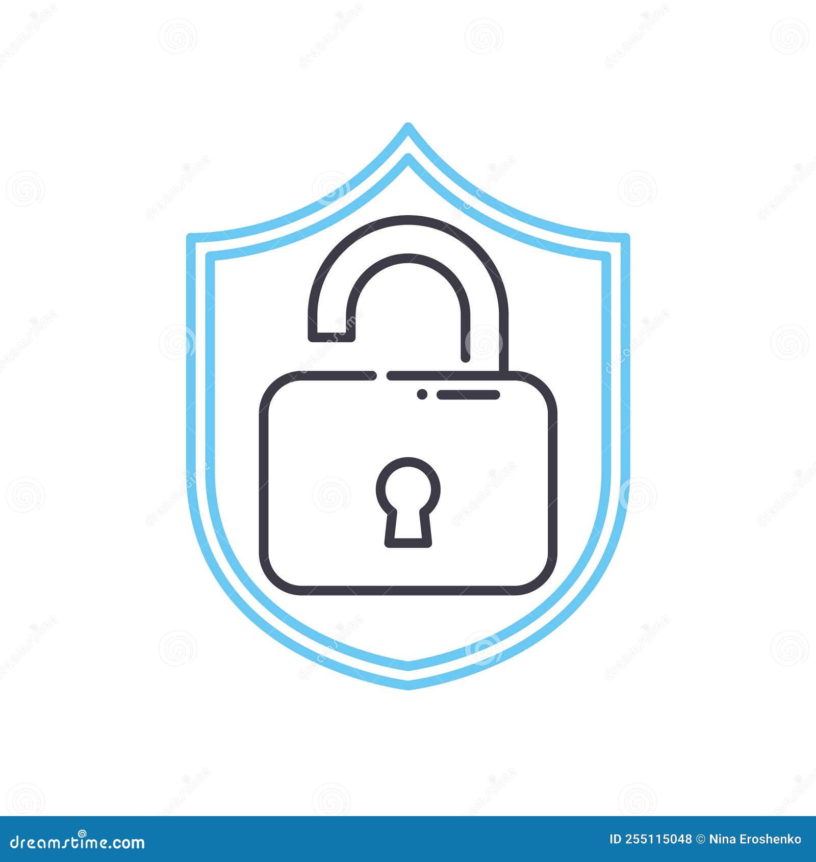 Security Access Line Icon, Outline Symbol, Vector Illustration, Concept ...