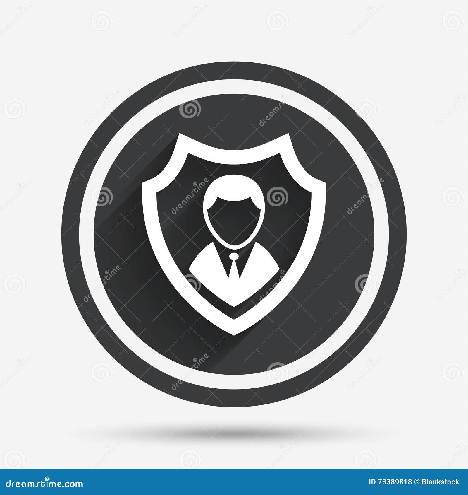 Security Agency Icon. Shield Protection Symbol. Stock Vector ...