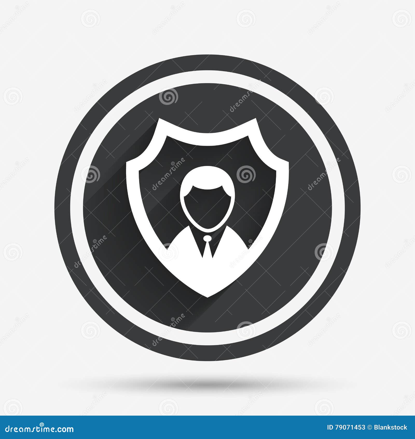 Security Agency Icon. Shield Protection Symbol. Stock Vector ...
