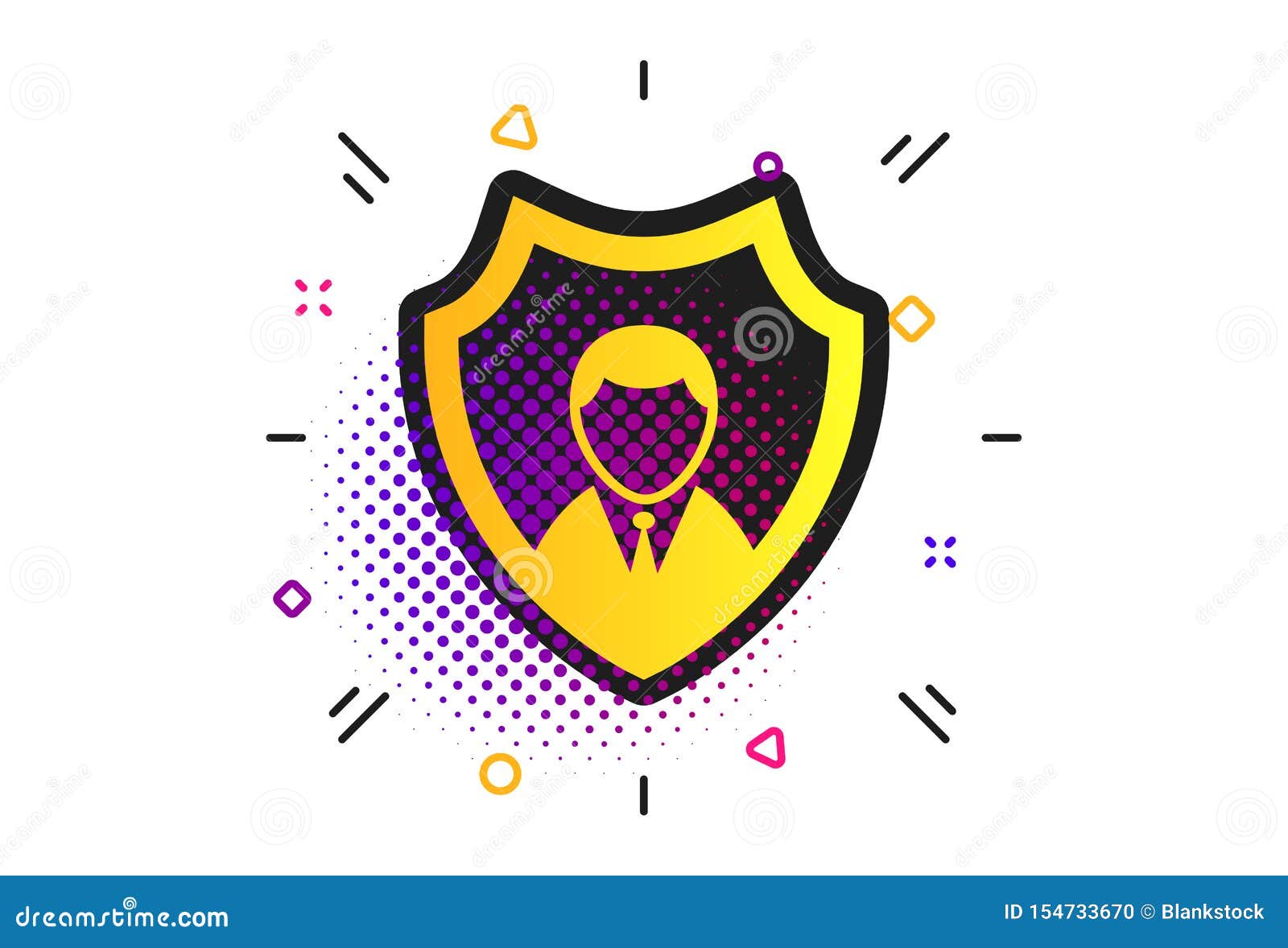 Security Agency Icon. Shield Protection Symbol. Vector Stock Vector ...