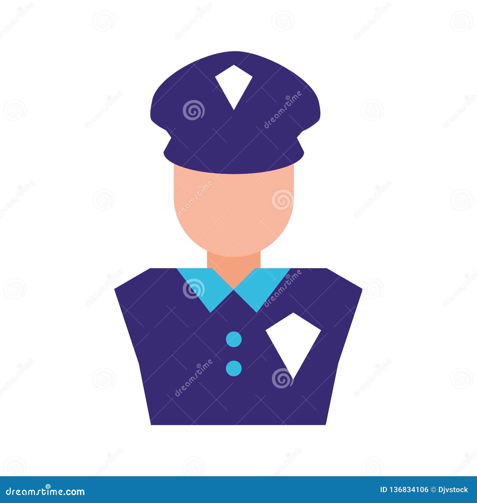 Security agent avatar icon stock vector. Illustration of costume ...