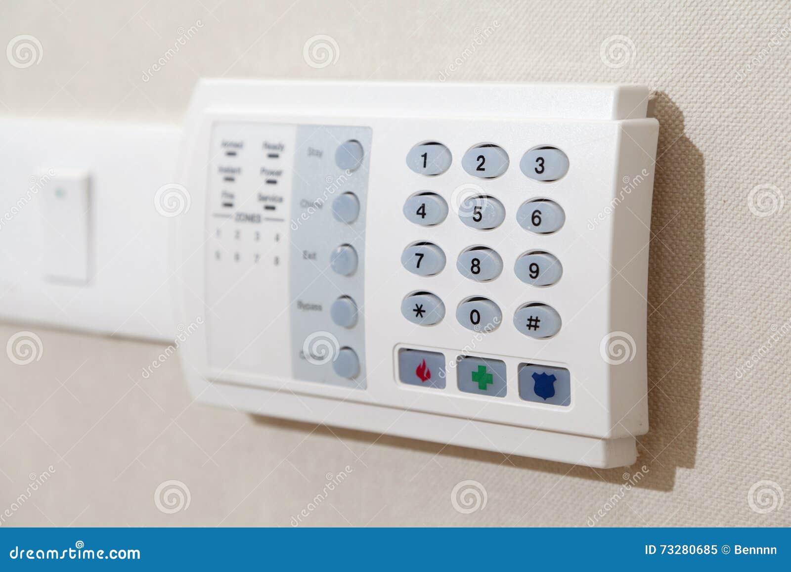 Security alarm keypad stock image. Image of criminal - 73280685
