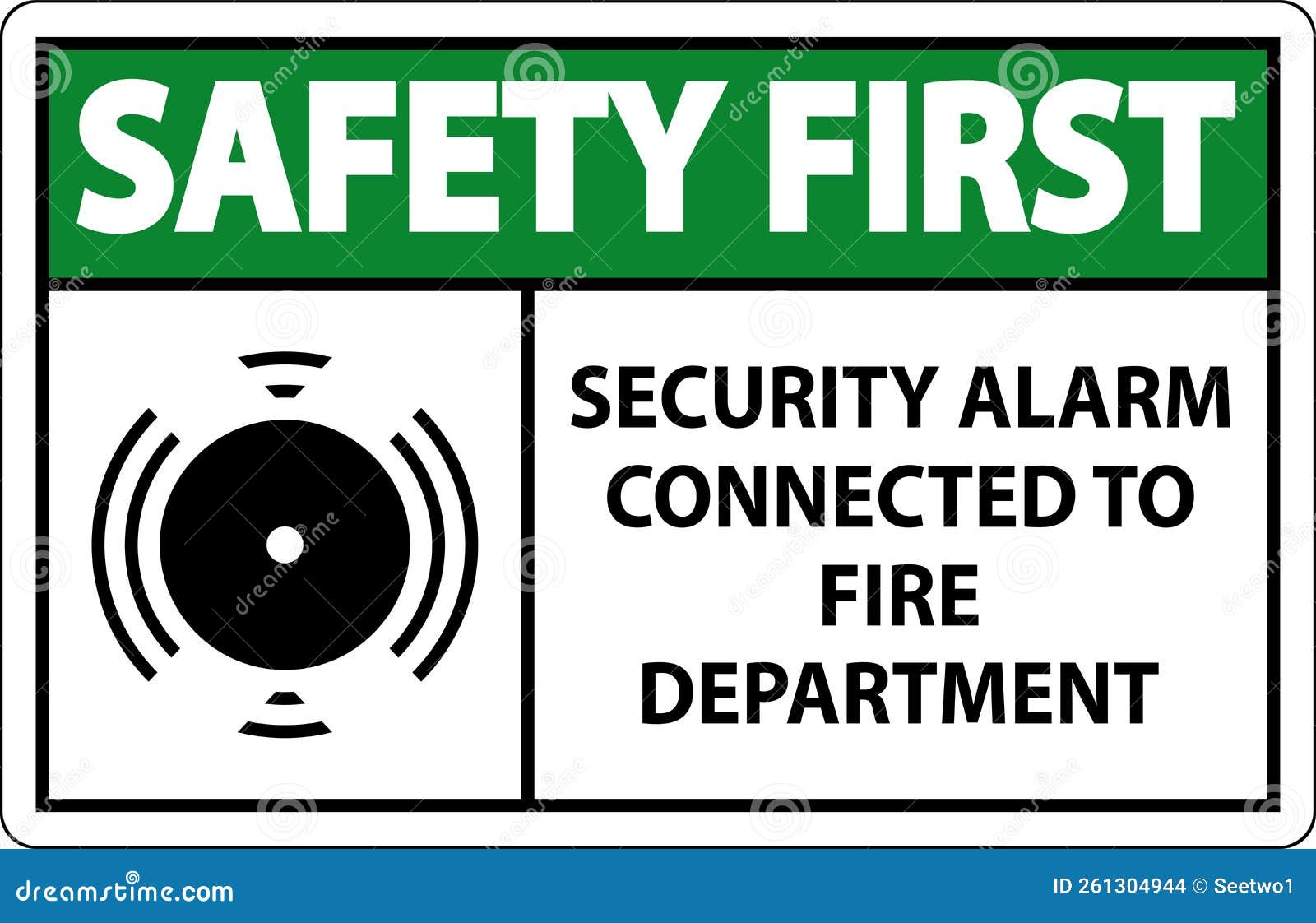 Security Alarm Sign Security Alarm Connected To Fire Department Stock ...