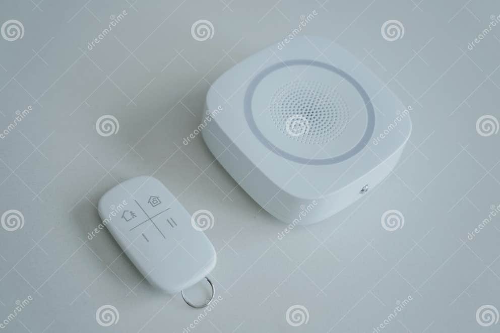 Security Alarm Siren on the Table in a Modern Apartment. Stock Image ...