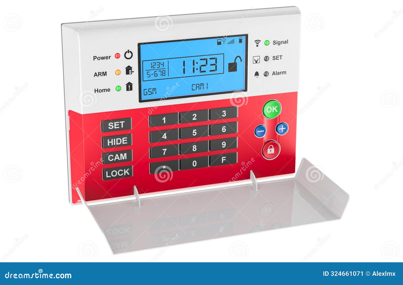 Security Alarm System. Home Burglar Security, 3D Rendering Stock ...