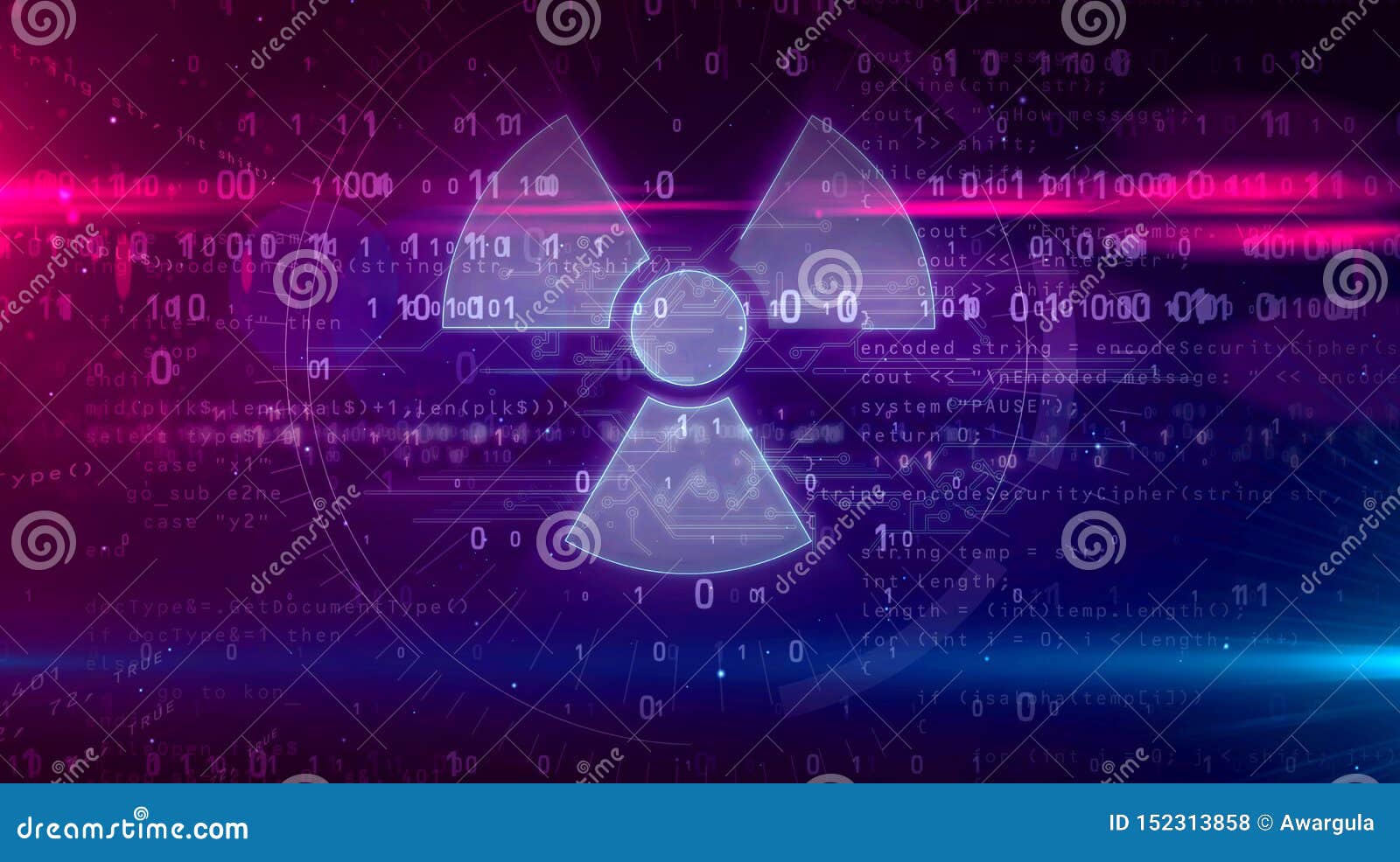 Security Alert Hologram Illustration Stock Illustration - Illustration ...