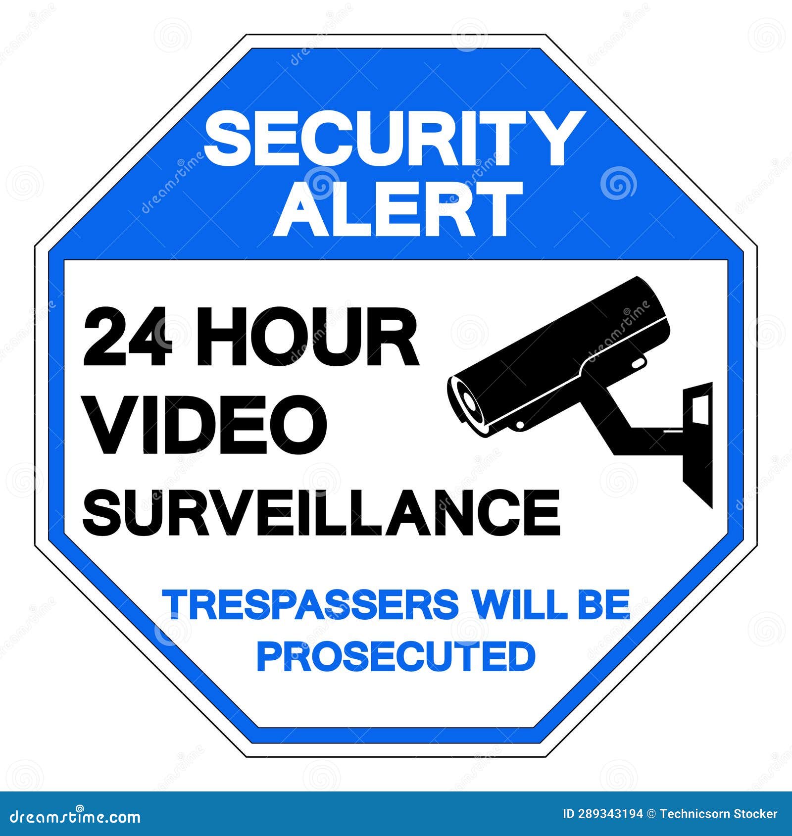 Security Alert 24 Hour Video Surveillance Symbol Sign, Vector ...