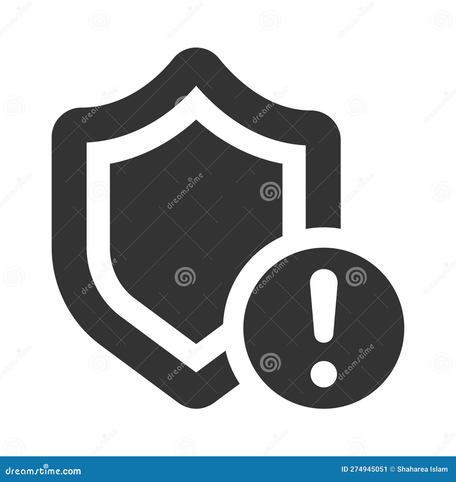 Security alert icon stock vector. Illustration of alert - 274945051