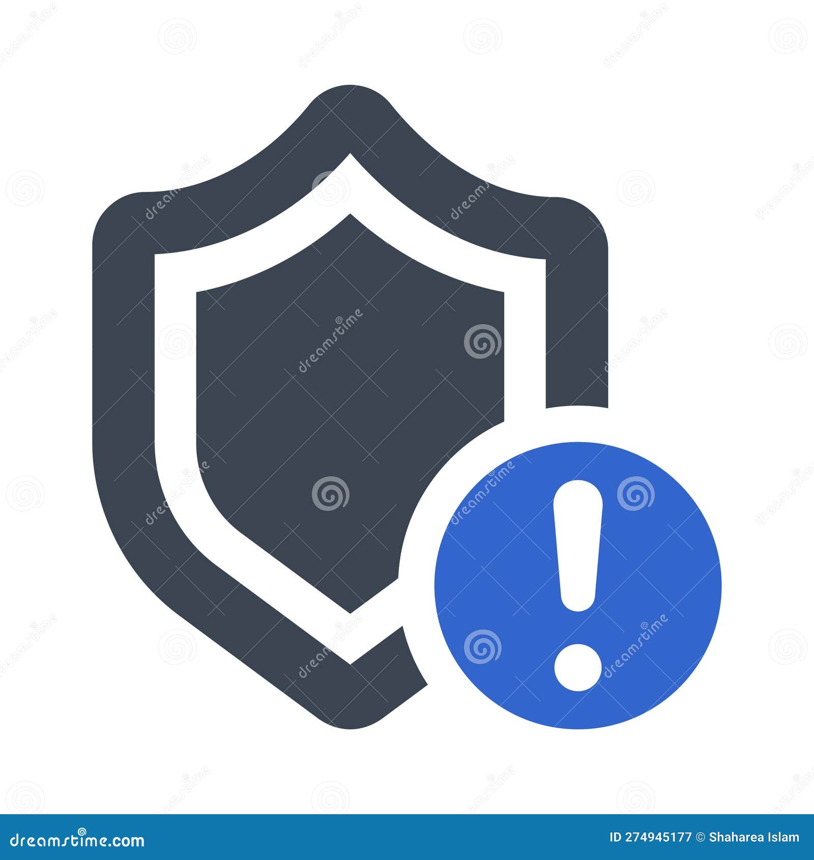 Security alert icon stock vector. Illustration of shield - 274945177