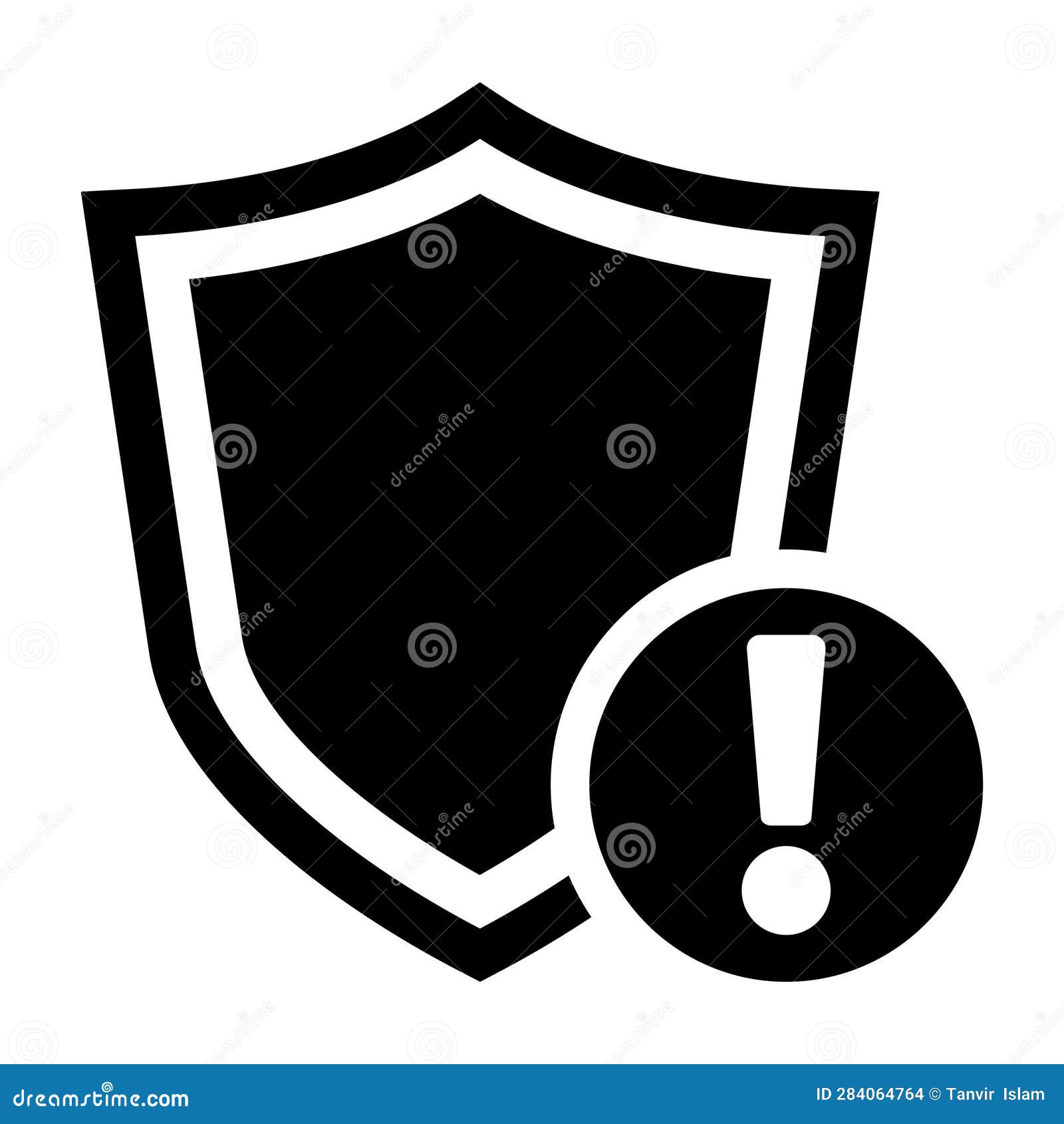 Security Alert Icon stock vector. Illustration of defense - 284064764