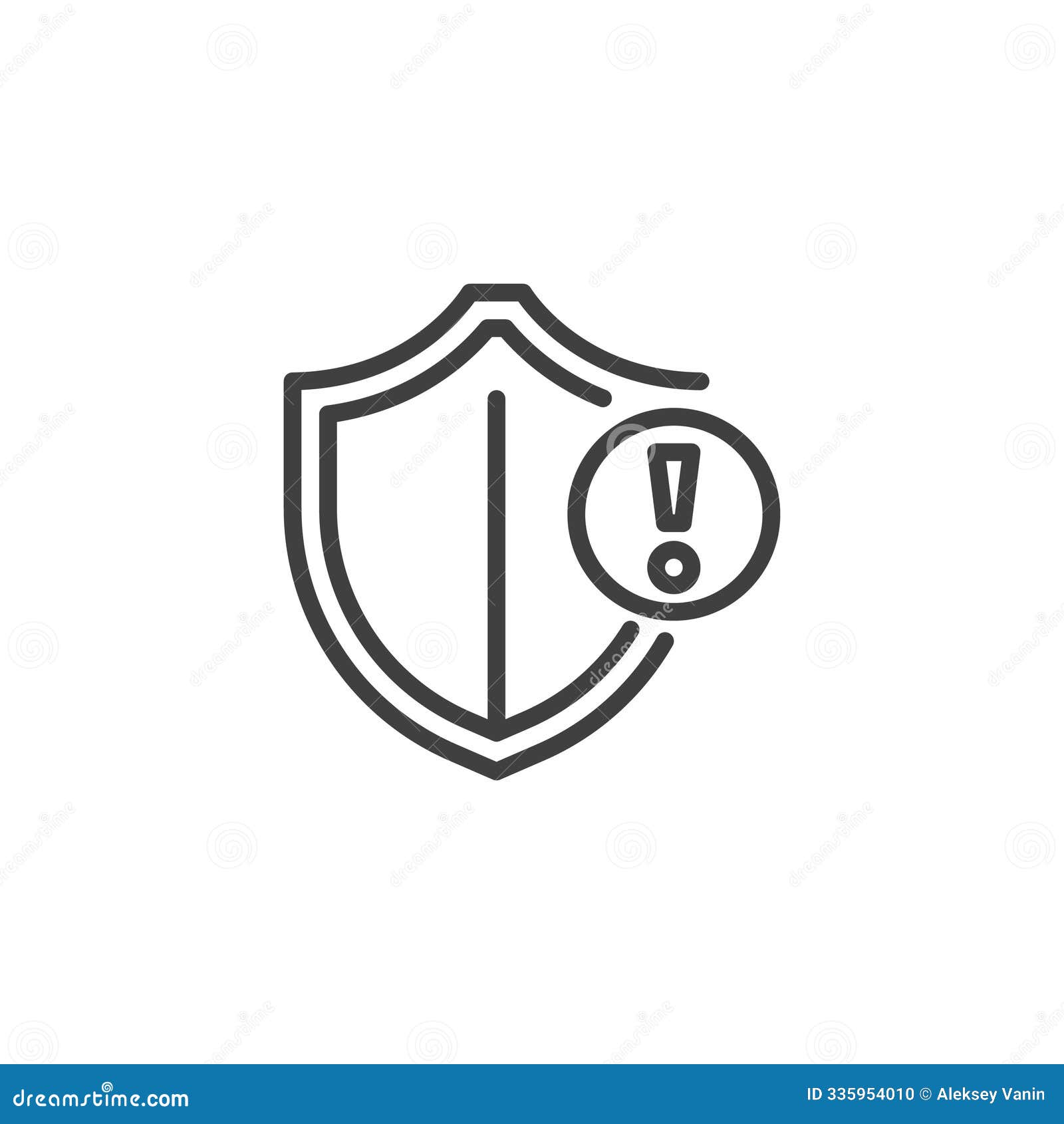 Security Alert line icon stock illustration. Illustration of editable ...