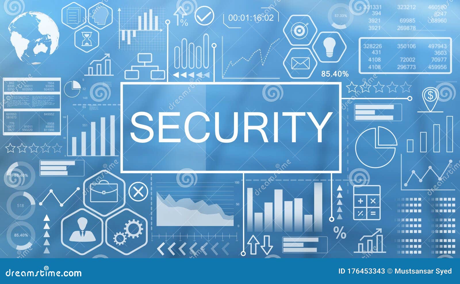 Security, Animated Typography Stock Illustration - Illustration of ...