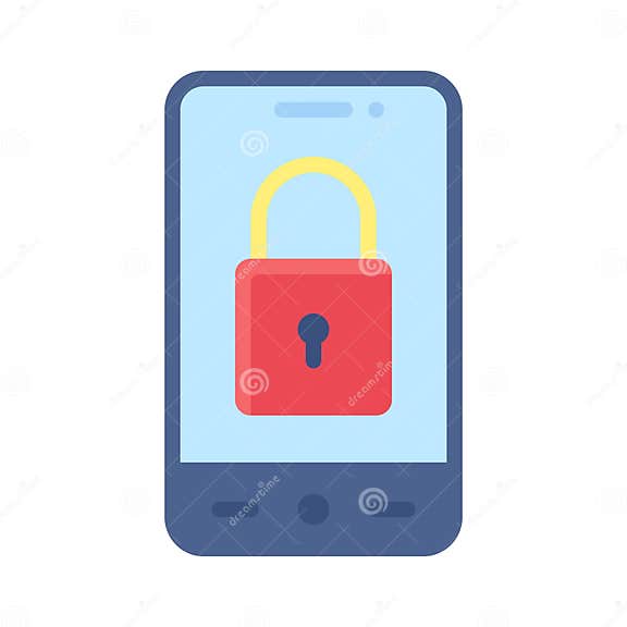 Security App Icon, Mobile Application Vector Illustration Stock Vector ...