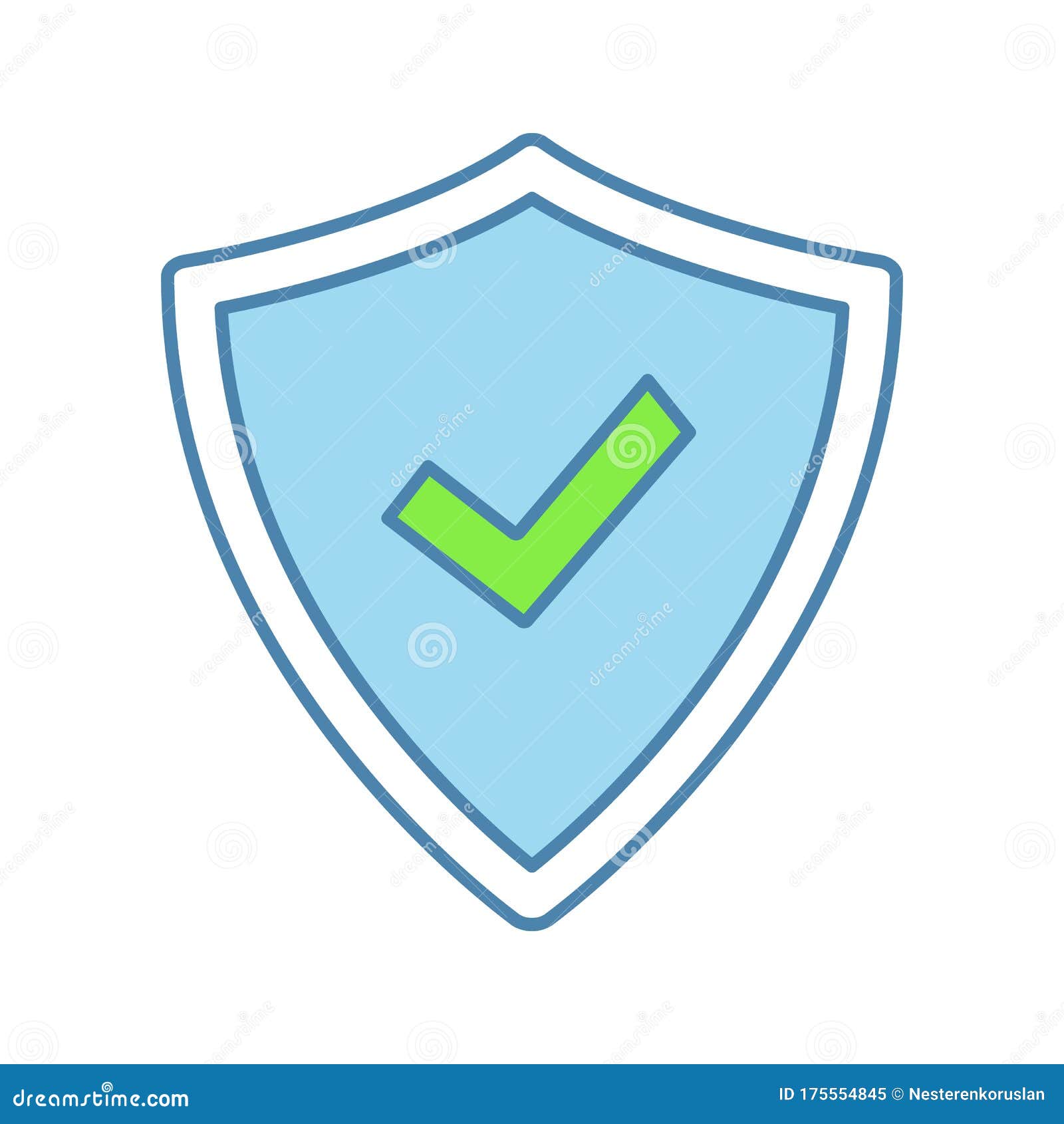 Security Approved Color Icon Stock Vector - Illustration of approval ...