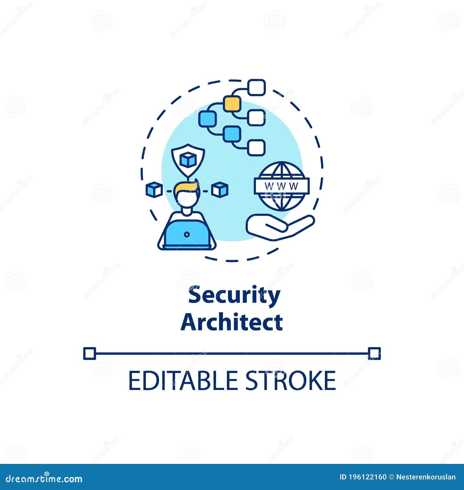 Security Architect Concept Icon Stock Vector - Illustration of complex ...