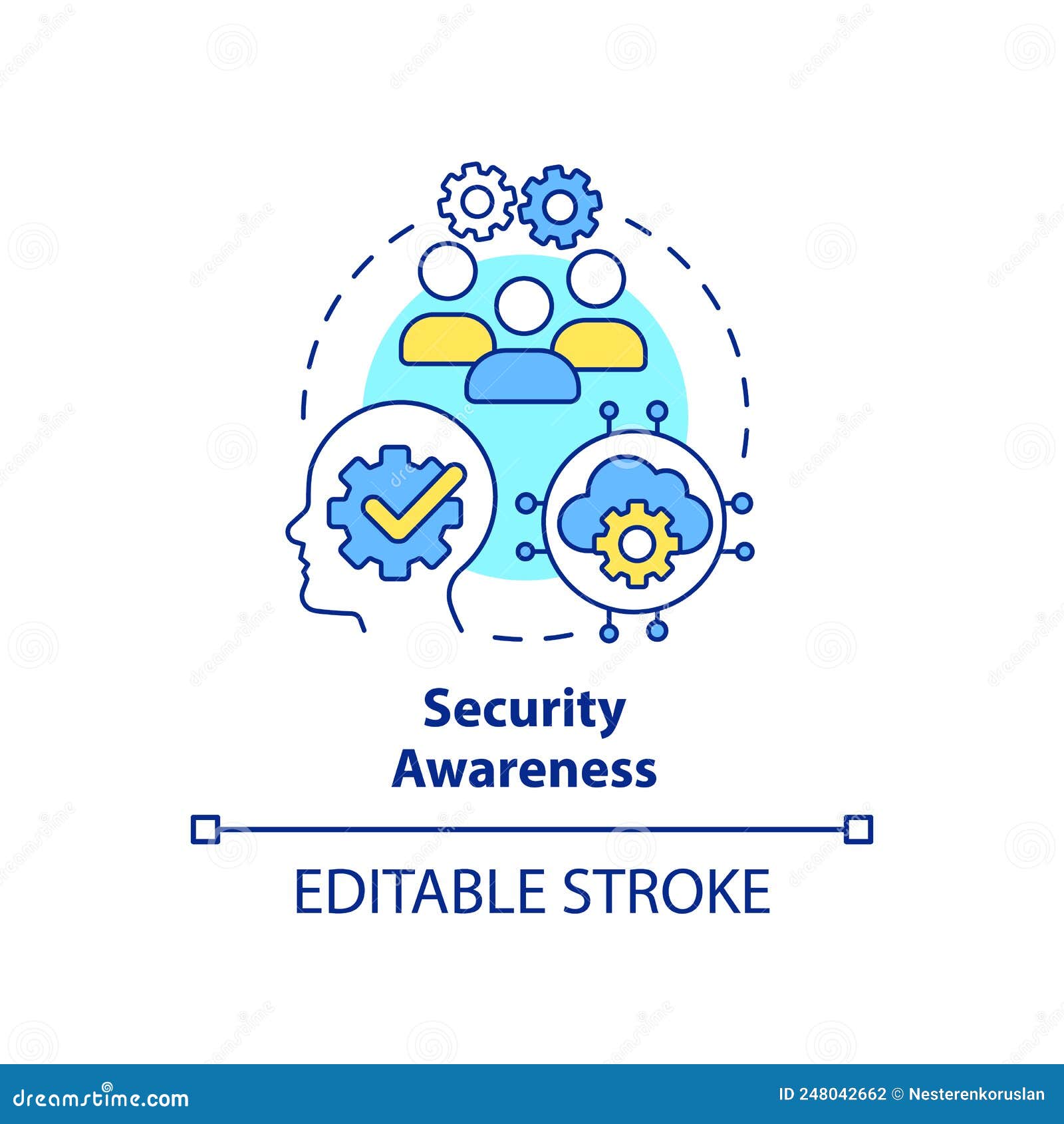 Security Awareness Concept Icon Stock Vector - Illustration of ...