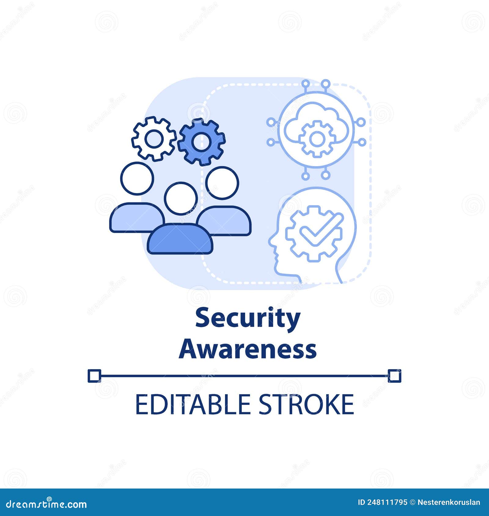 Security Awareness Light Blue Concept Icon Stock Vector - Illustration ...