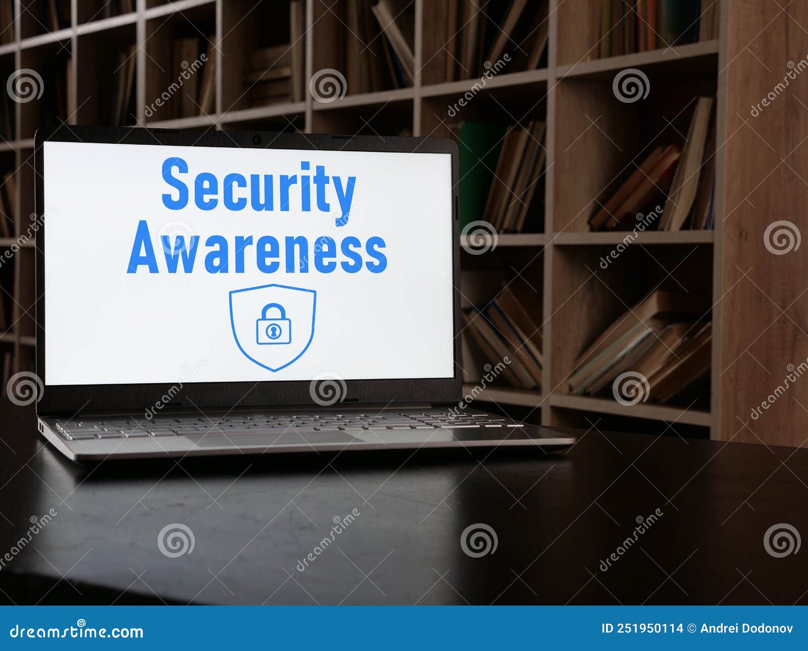 Security Awareness is Shown Using the Text Stock Photo - Image of data ...