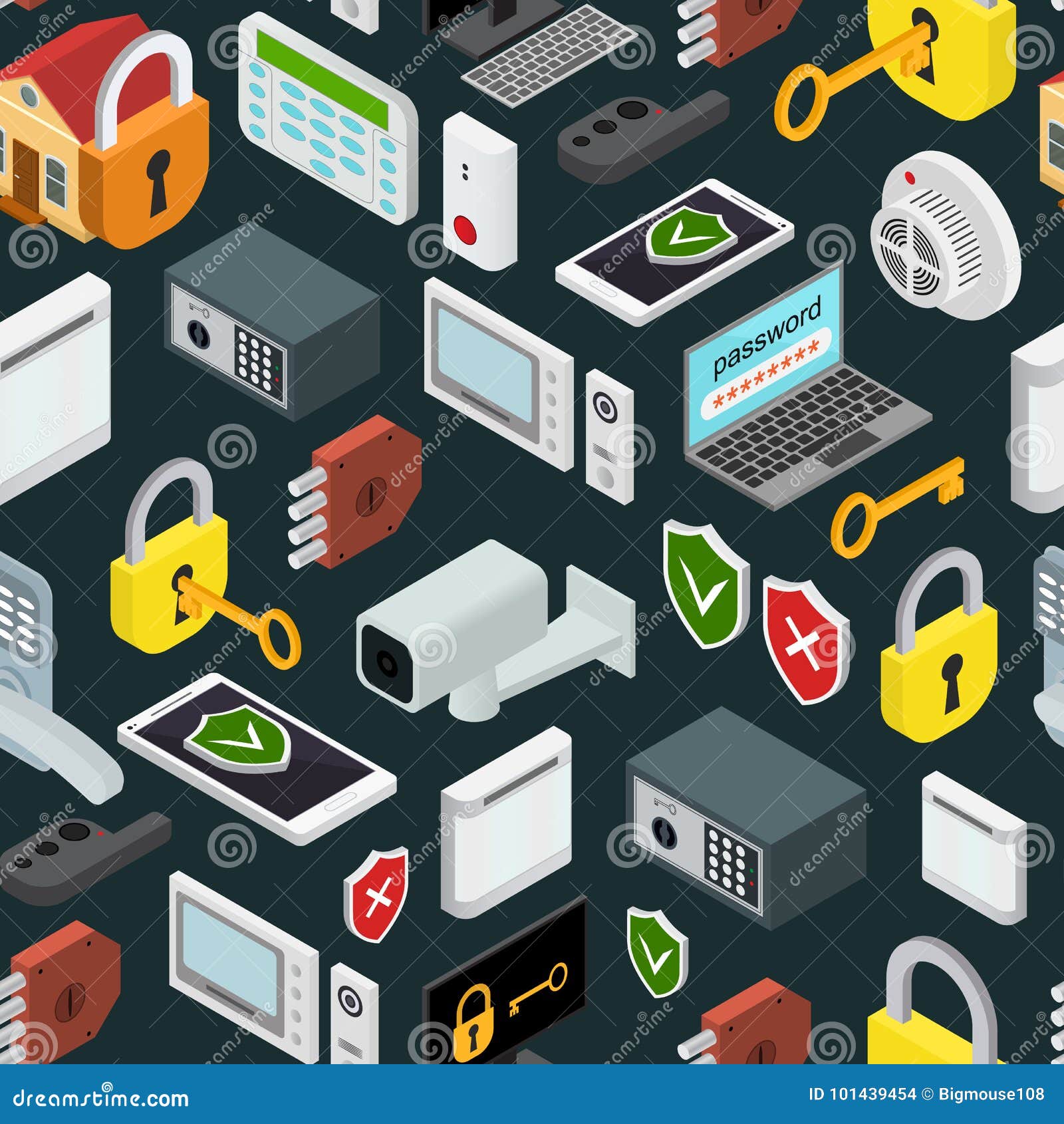 Security Background Pattern on a Black. Vector Stock Vector ...