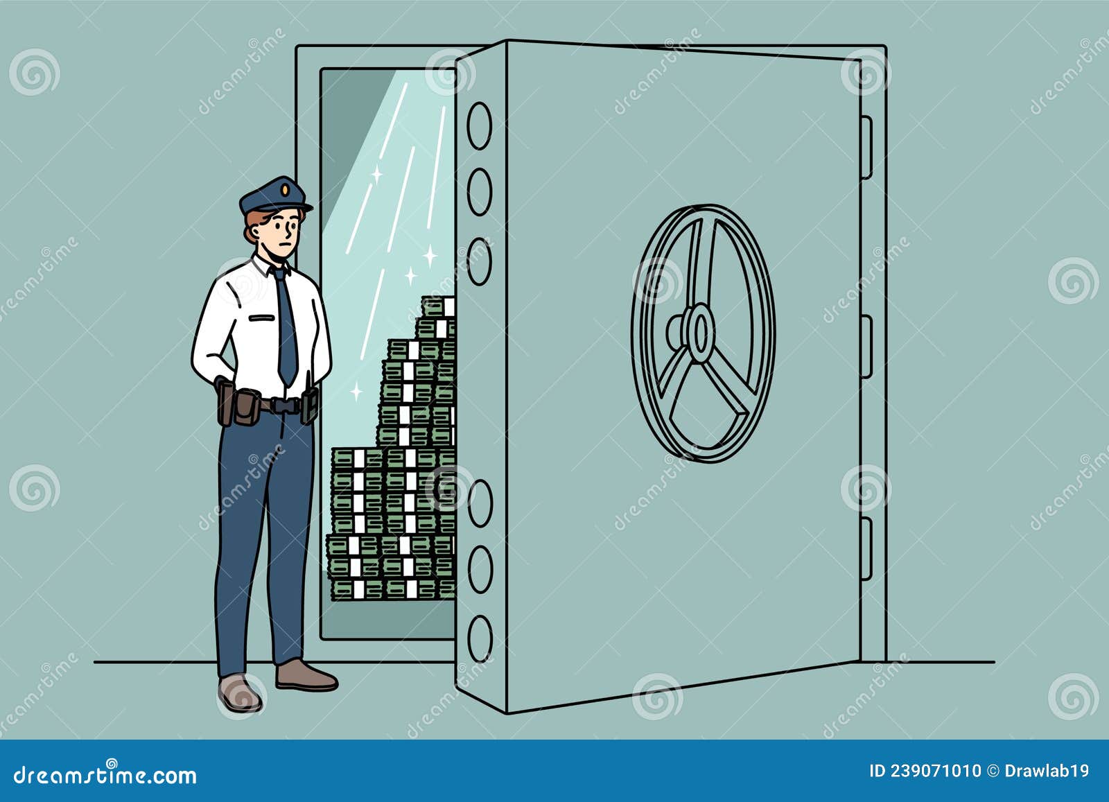 Security in Bank System Concept Stock Vector - Illustration of ...
