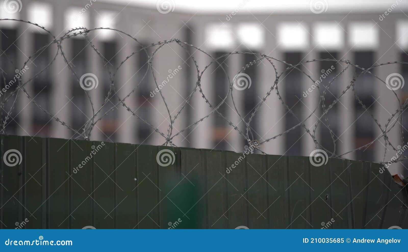 Security with a Barbed Wire Fence Stock Video - Video of barb, safety ...