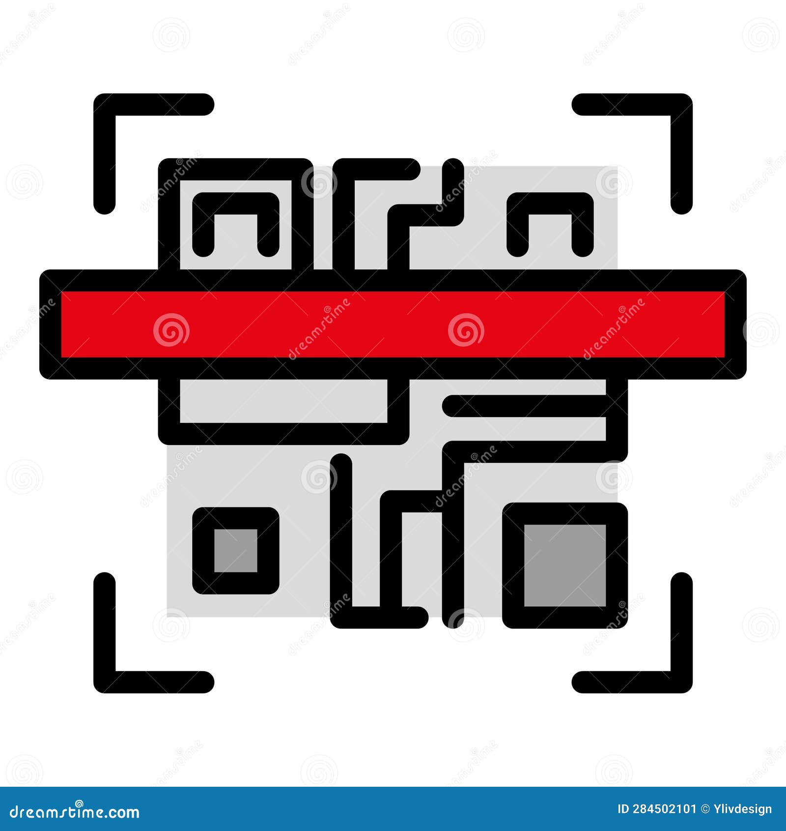Security Barcode Icon Vector Flat Stock Vector - Illustration of ...