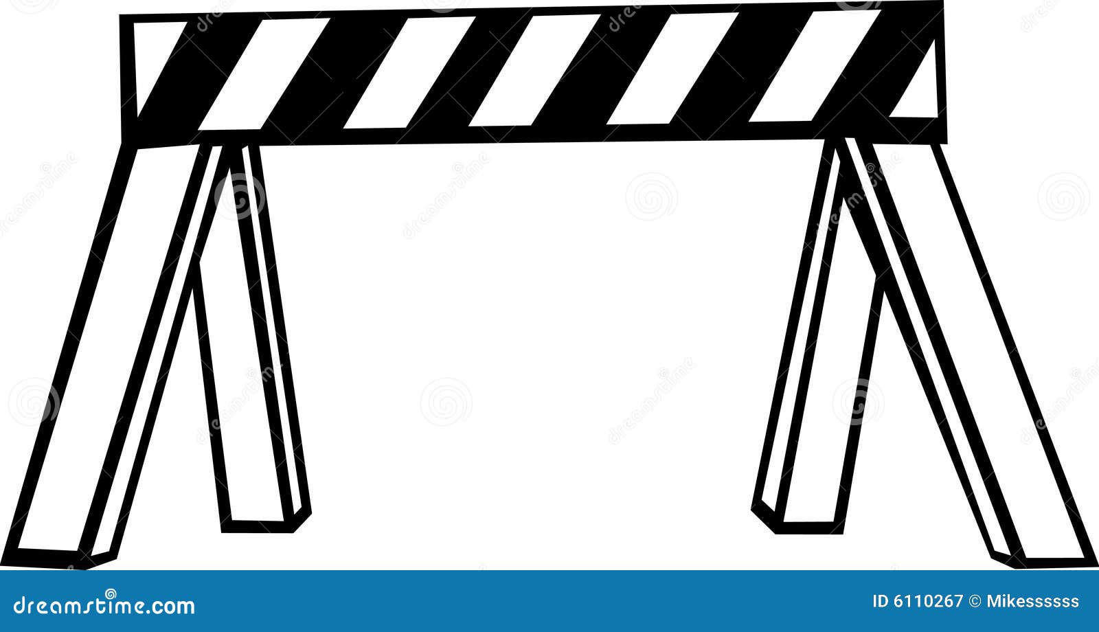 Security Barricade Vector Illustration Stock Vector - Illustration of ...