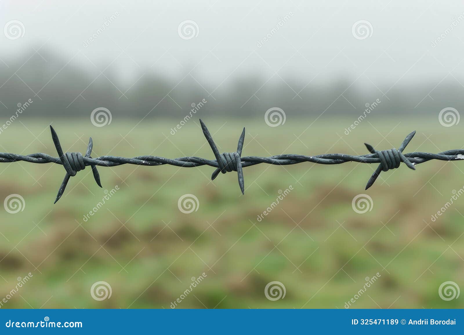 Security Barrier: Close-up of Military Base Border. Stock Illustration ...