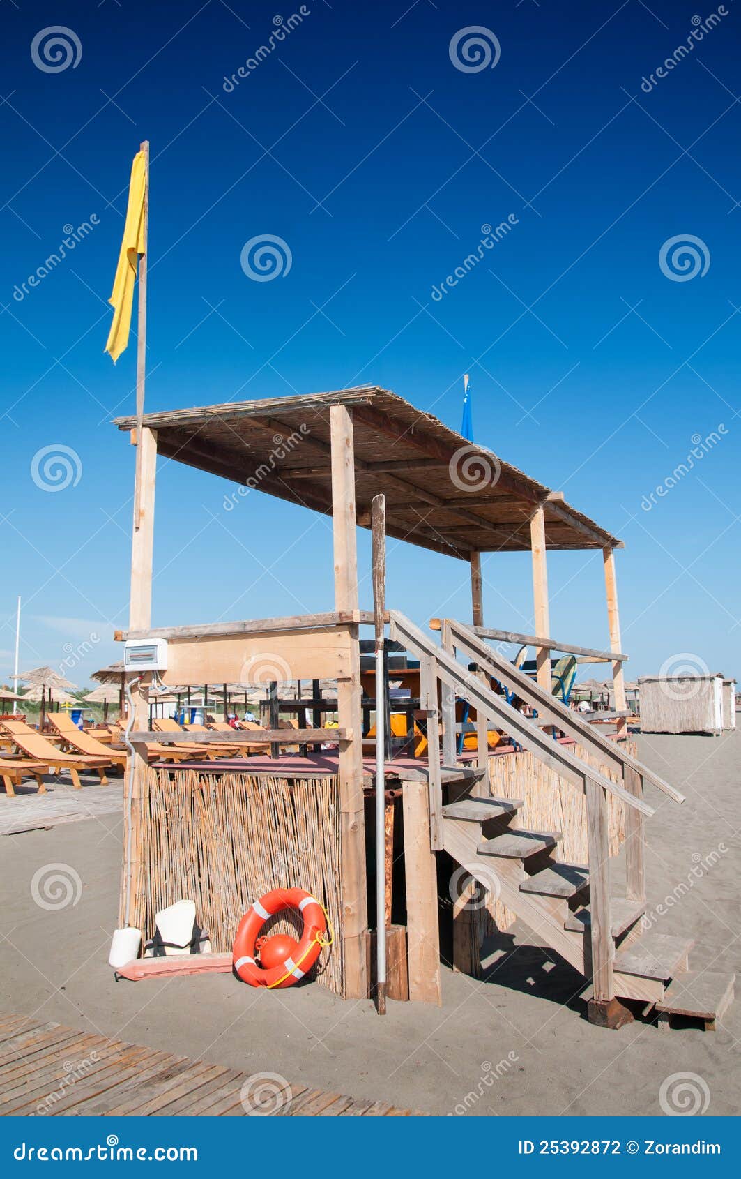 Security on beach stock photo. Image of wooden, sunny - 25392872