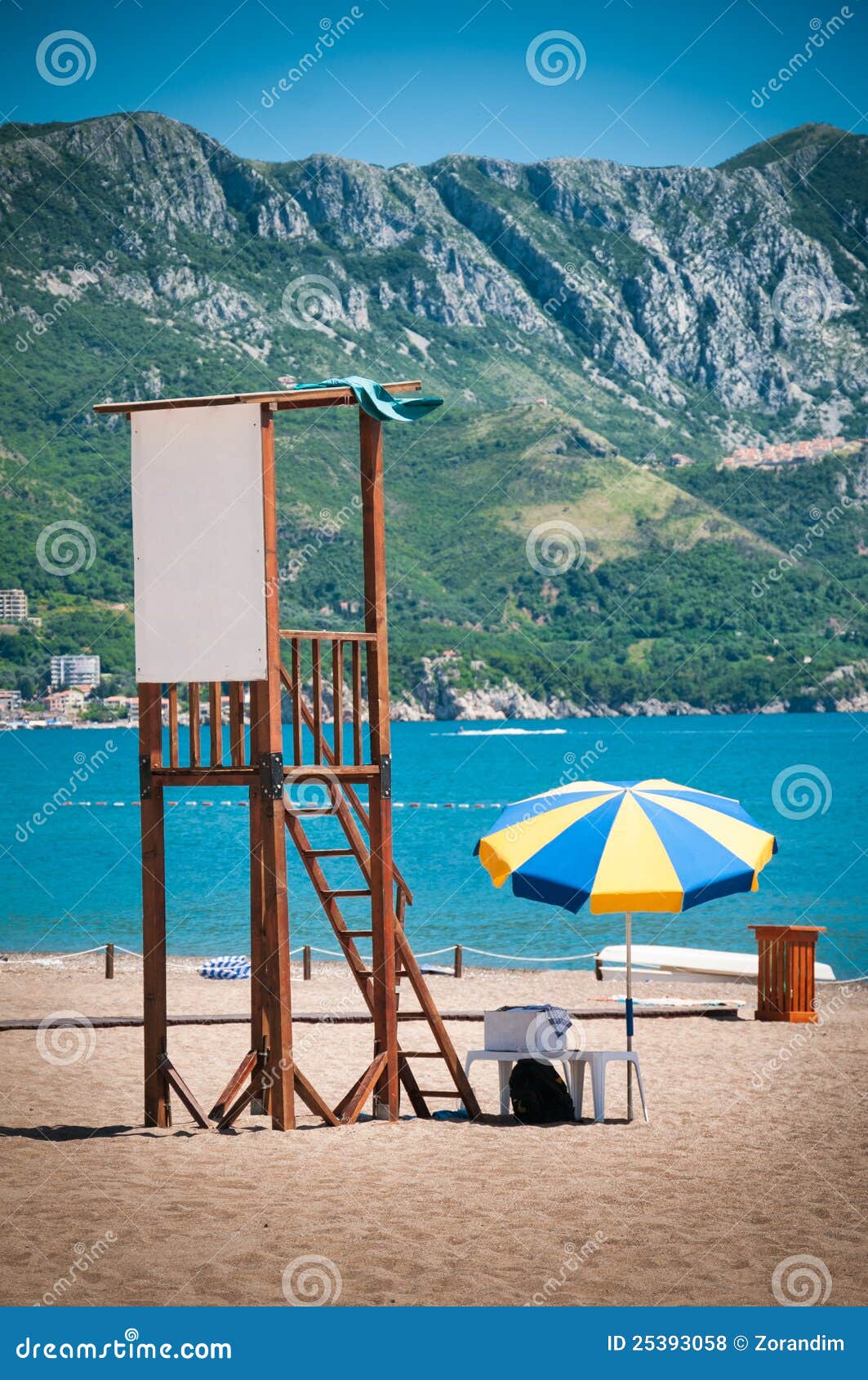 Security on beach stock photo. Image of sand, wood, swimming - 25393058