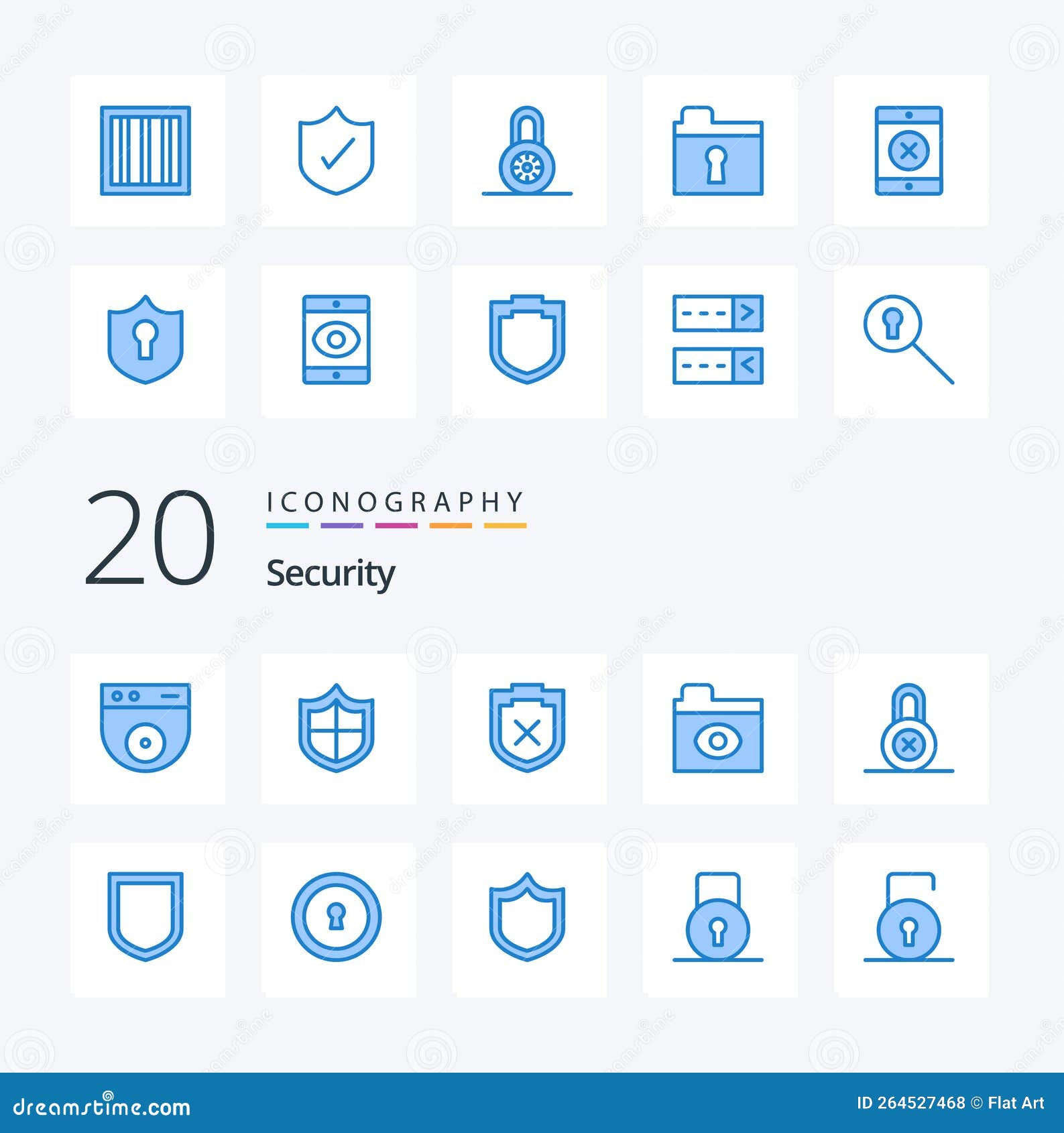 20 Security Blue Color Icon Pack Like Prison Criminal Warning ...