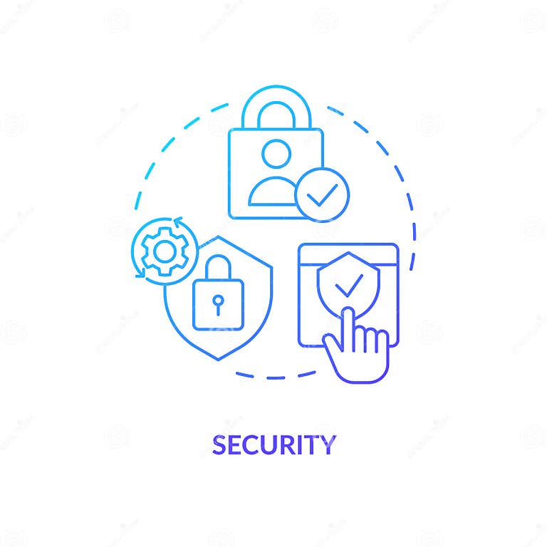 Security Blue Gradient Concept Icon Stock Vector - Illustration of business, abstract: 262382996