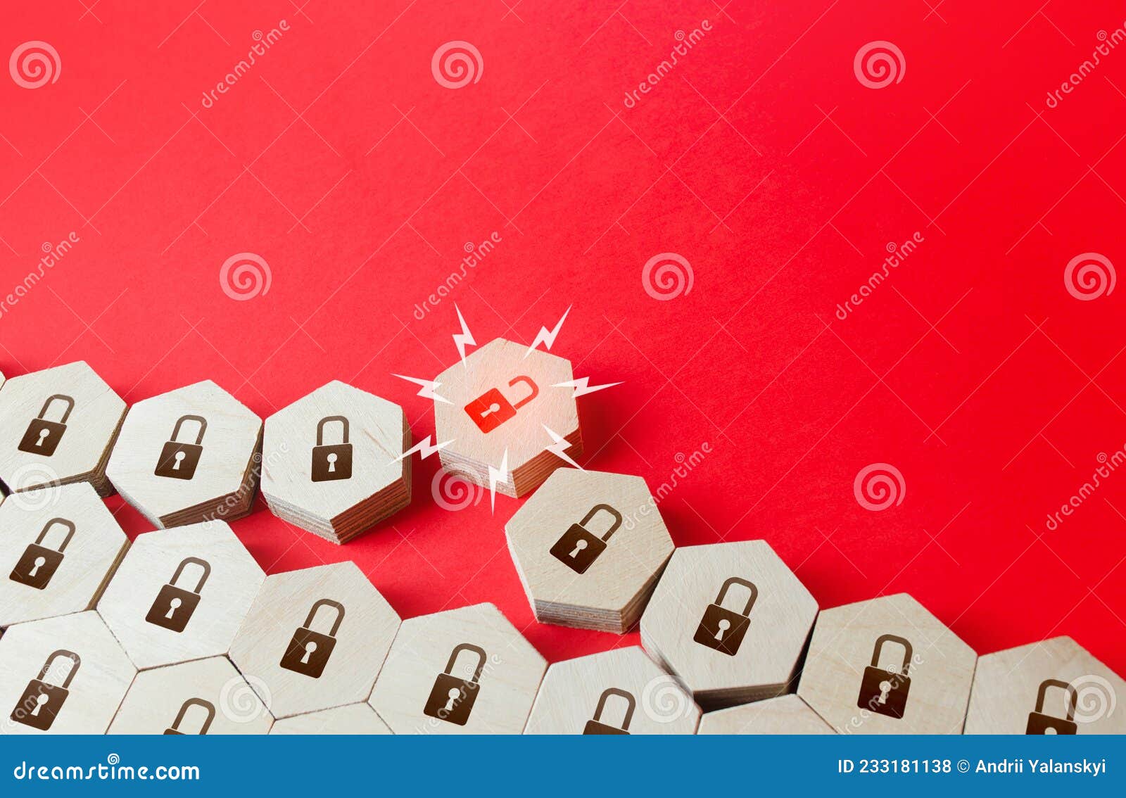 Security Breach. Corporate Data Leakage. Hacker Attack. Multilevel ...