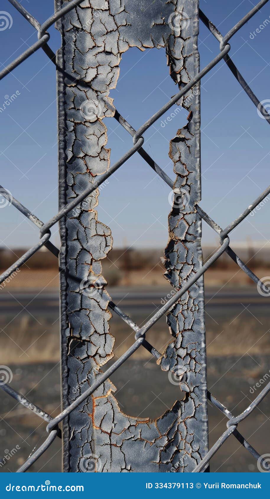 Security Breach Cut Section in Chain Link Fence Symbolizing ...