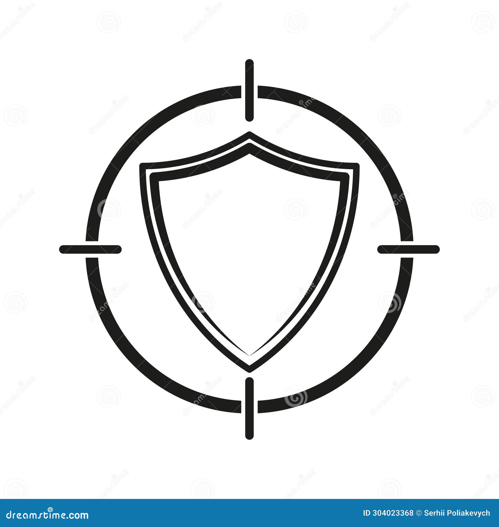 Security Breach Icon. Shield Symbol. Vector Illustration. EPS 10 Stock ...