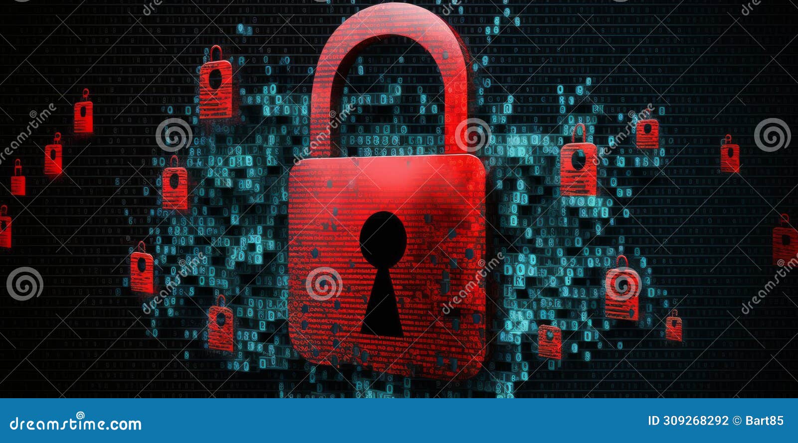 Security Breach, System Hacked Alert with Red Broken Padlock Icon ...