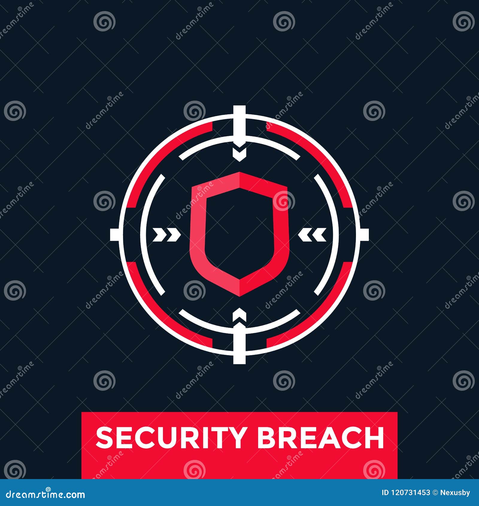 Security Breach Vector Icon Stock Vector - Illustration of breach ...
