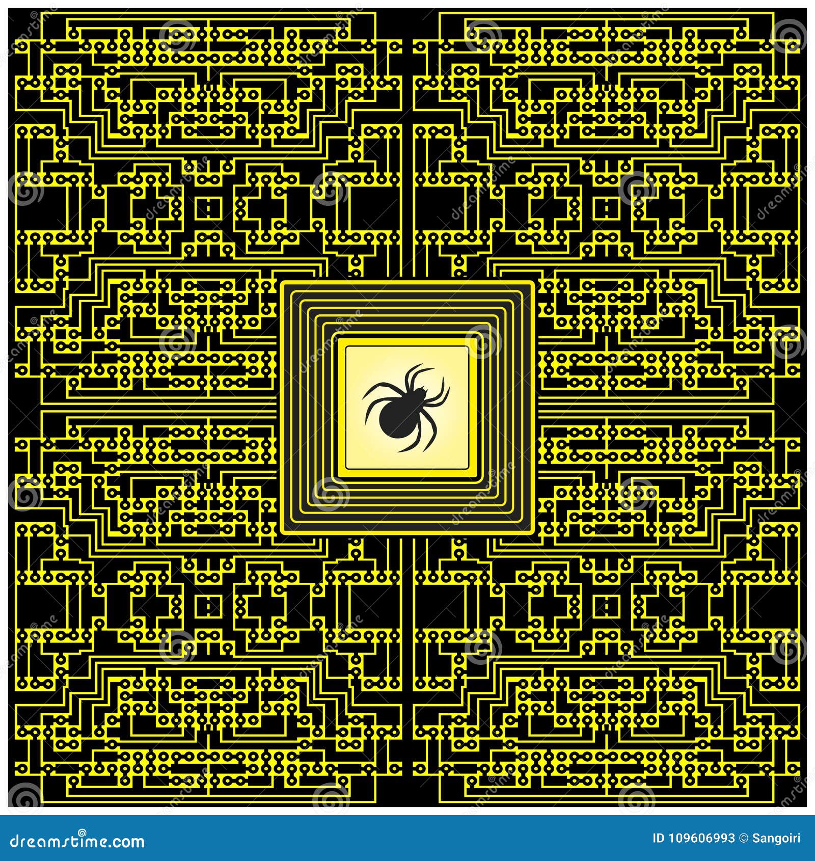 Security Bug within Computer Chips Stock Illustration - Illustration of ...
